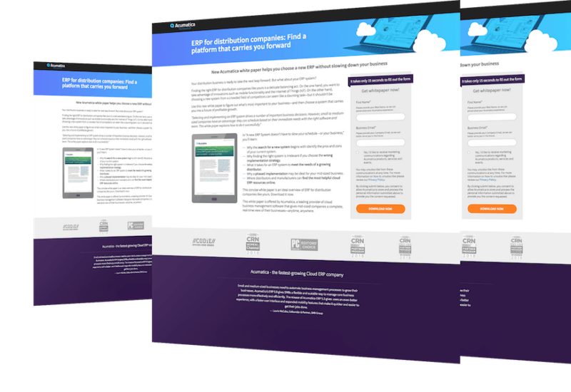 Distribution Management Software | Acumatica Cloud ERP
