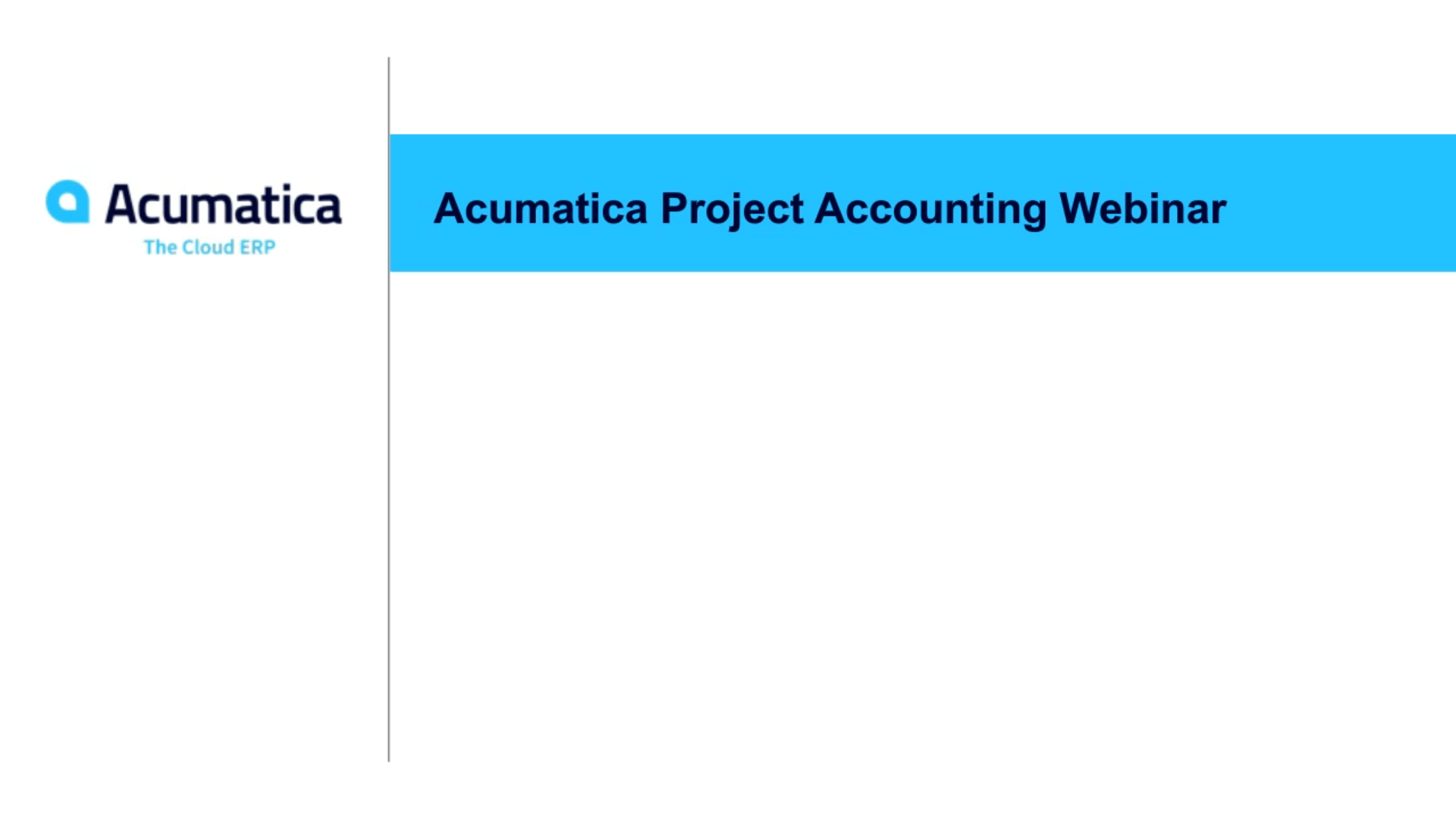 Project Accounting Cloud ERP Software | Acumatica Cloud ERP